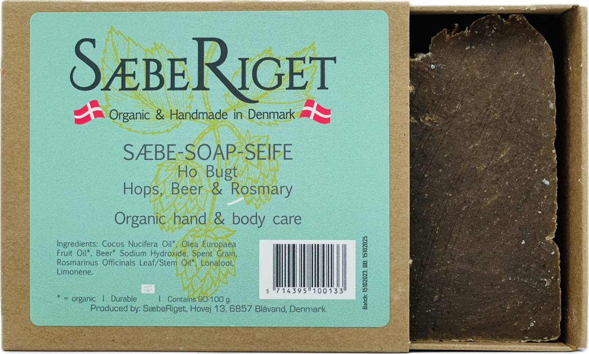 Organic Ho Bugt soap with hops, beer and rosmary - 100 gram - ORGANIC ...
